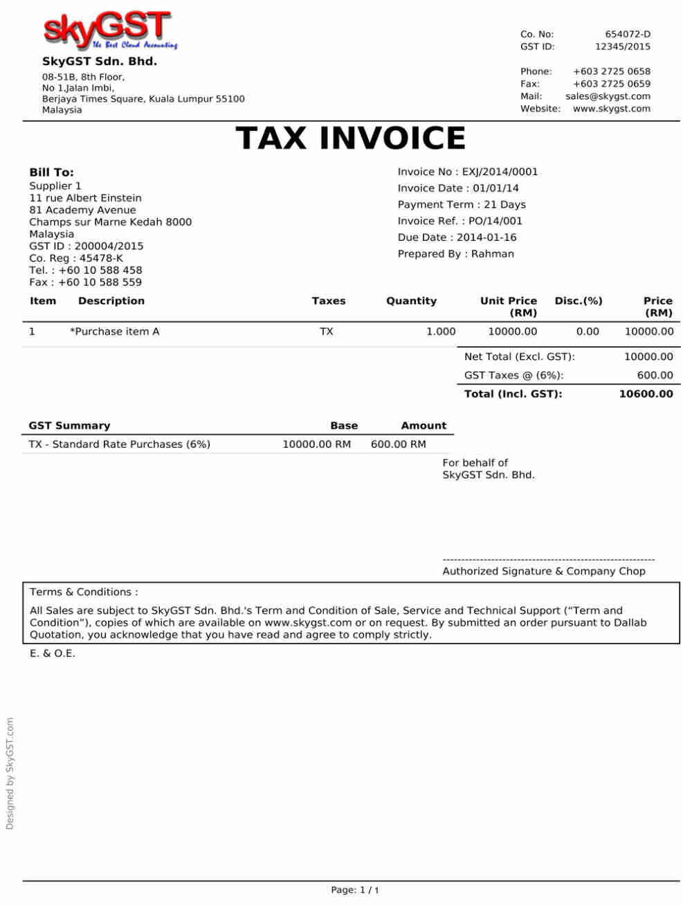 Understand Gst Invoice Format Tax Invoice Bill Of Supply Credit Note 